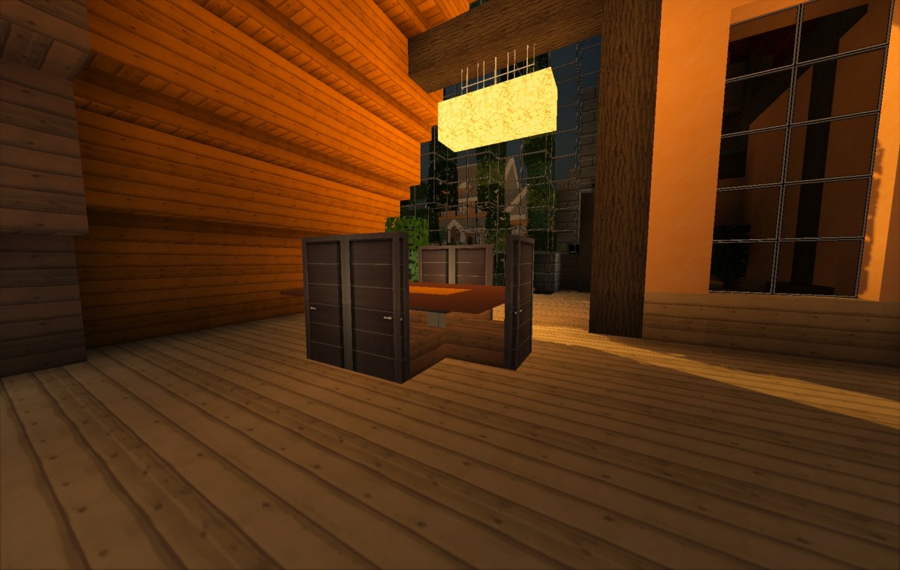 Modern A-Frame Natural Styled House Minecraft Map