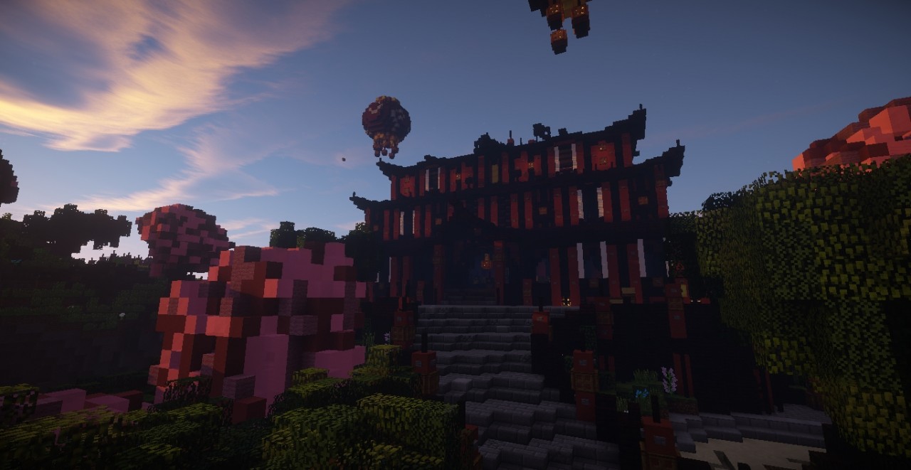 Asian Inspired Village Spawn Minecraft Map