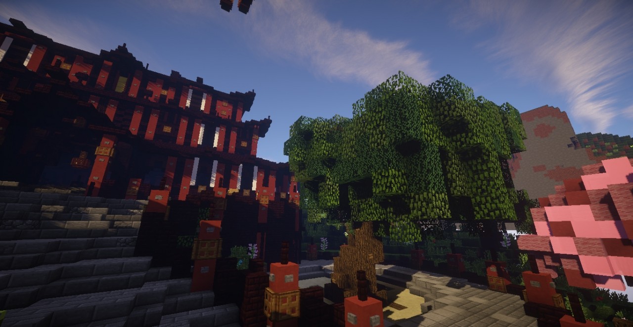 Asian Inspired Village Spawn Minecraft Map