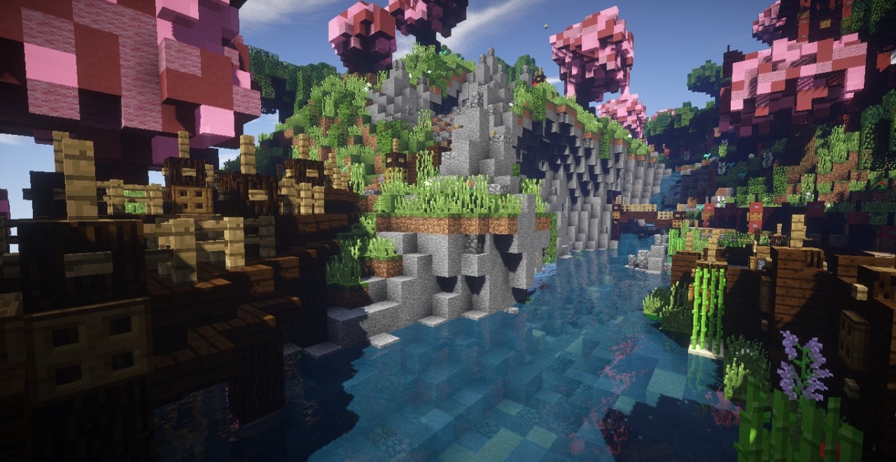 Asian Inspired Village Spawn Minecraft Map