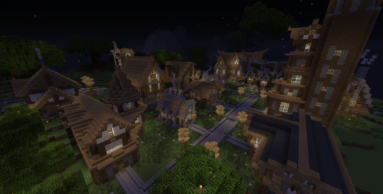 home of the god - a medieval designed village Minecraft Map