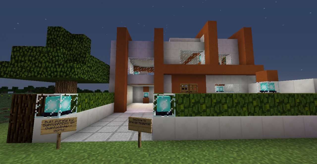 Schematic Collection: Modern House "Orange Moderne" No.2 Minecraft Map