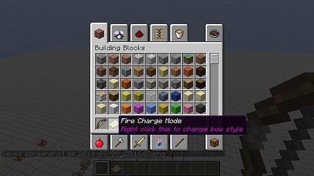 Fireball Bow command block use a 1.8 snap shot Minecraft Map