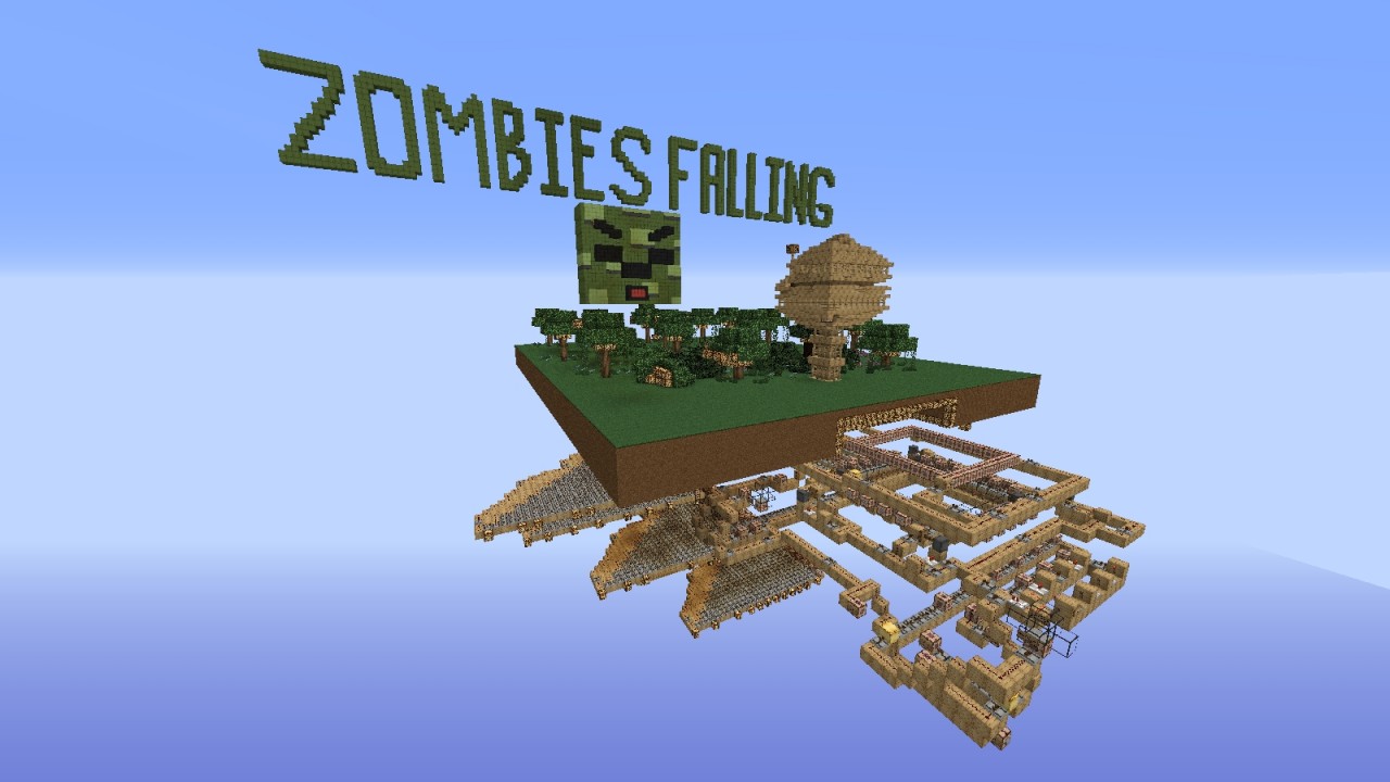 Zombies Falling mini-game Minecraft Map