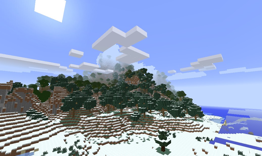 Custom Terrain Island Spawn! Minecraft Map