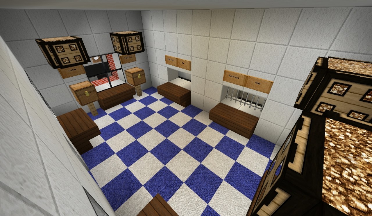 Postal Office & Mail Truck Minecraft Map