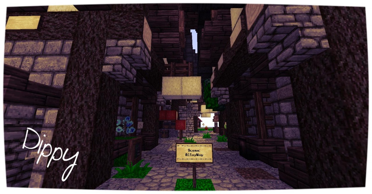 The Alley Scene: A small plot build Minecraft Map