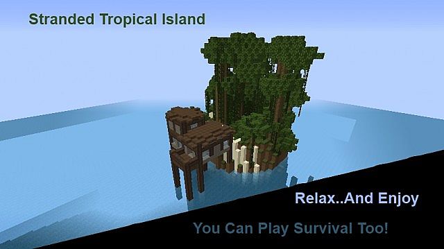 Stranded Island With House Minecraft Map