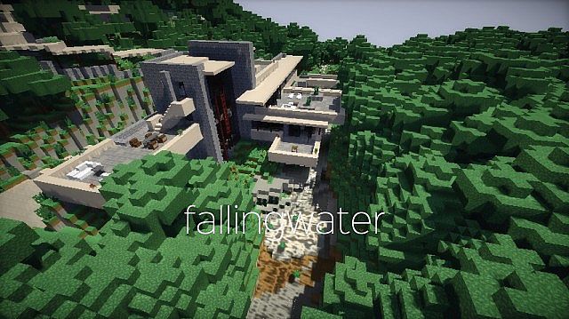 Showcase | Fallingwater by Frank Lloyd Wright Minecraft Blog