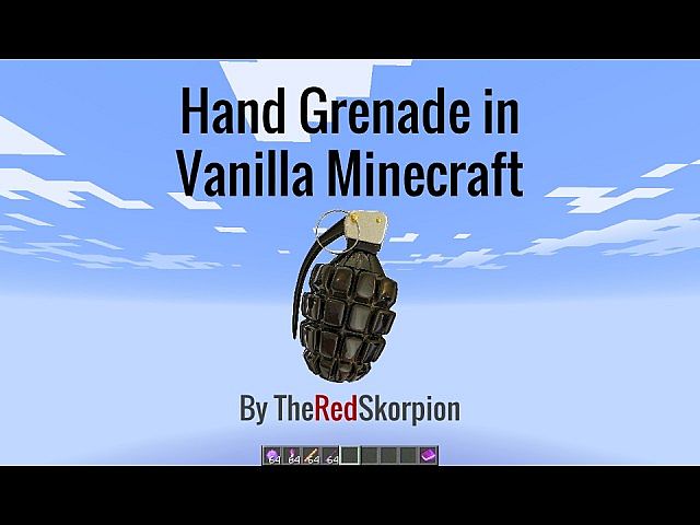 Hand Grenade in Vanilla Minecraft Minecraft Map
