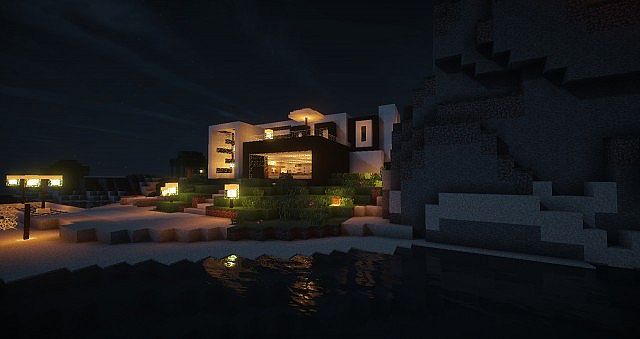 Modern Black & White House Minecraft Map
