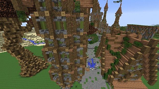 Castle and village Minecraft Map