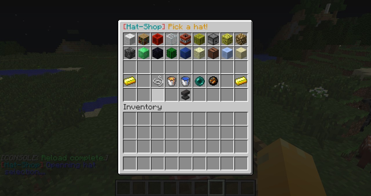 Hat-Shop (Bukkit 1.7.9+) Minecraft Mod