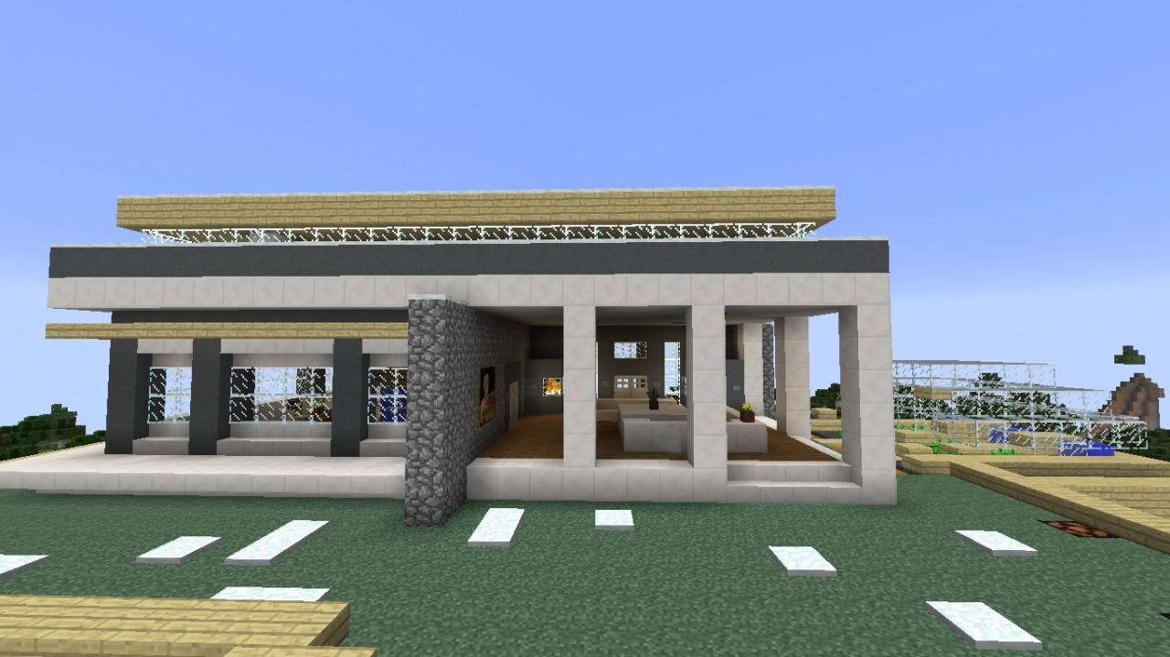 modern air house Minecraft Map
