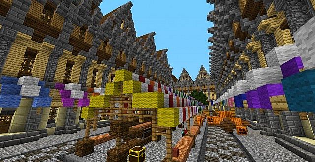 Horse Race map - medieval town Minecraft Map