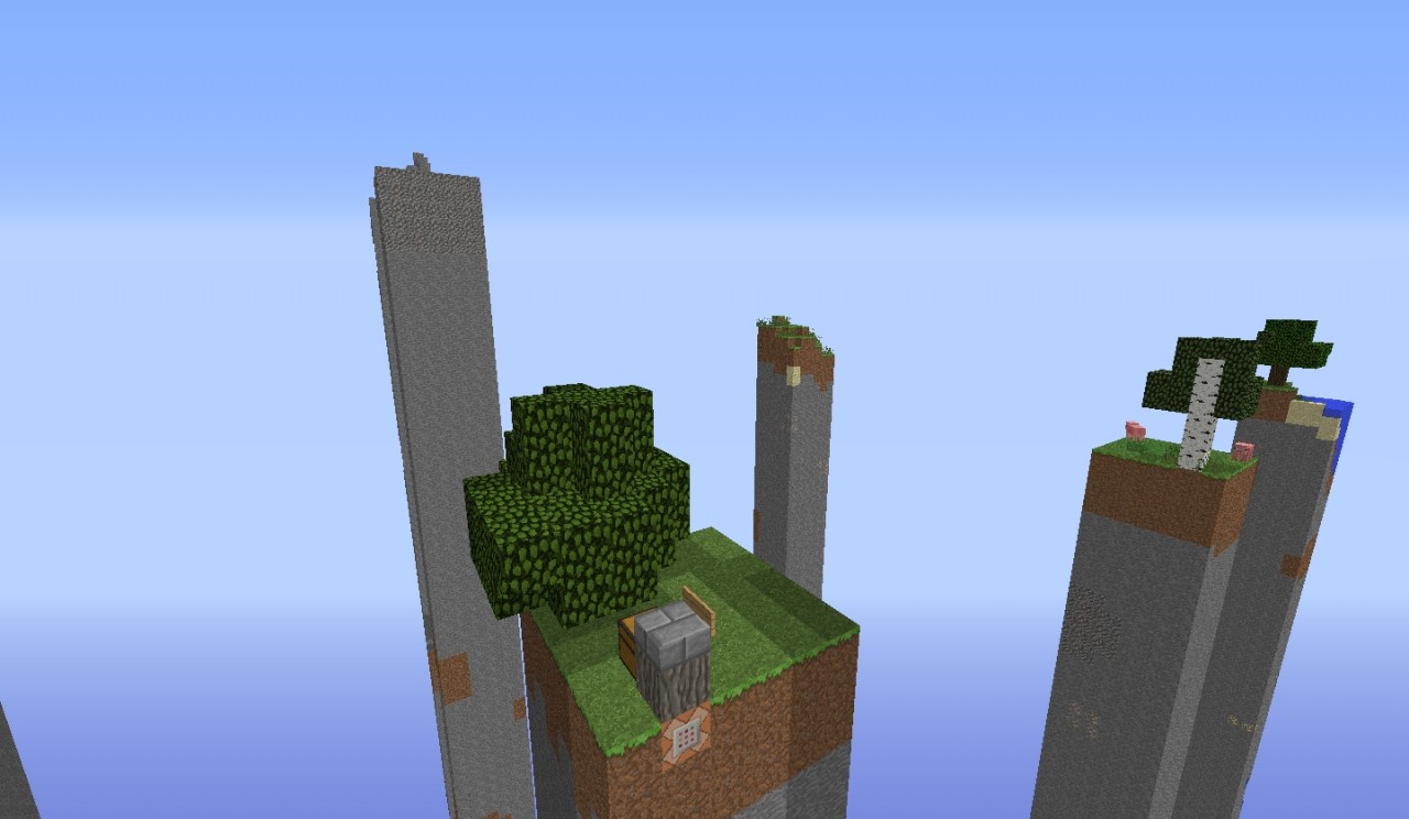 SkyChunk: Survival on 14 little chunks of land in the sky. Minecraft Map