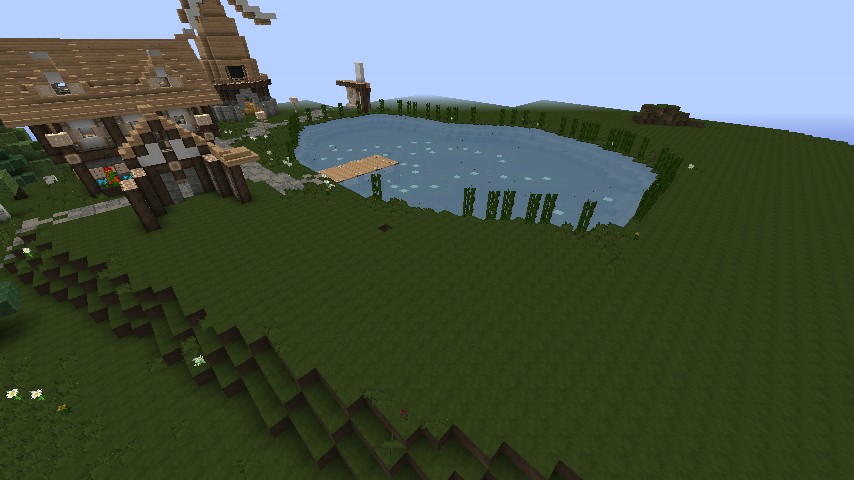 Medieval House/Windmill | Plot Build Minecraft Map