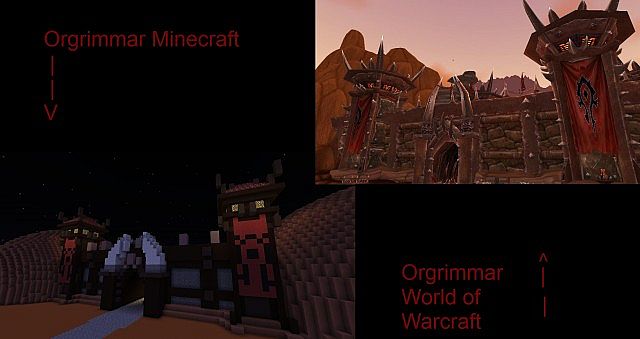World of Warcraft, Orgrimmar and Stormwind Minecraft Map