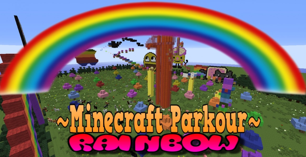 Super Jump (Parkour) Rainbow [HARD] Minecraft Map