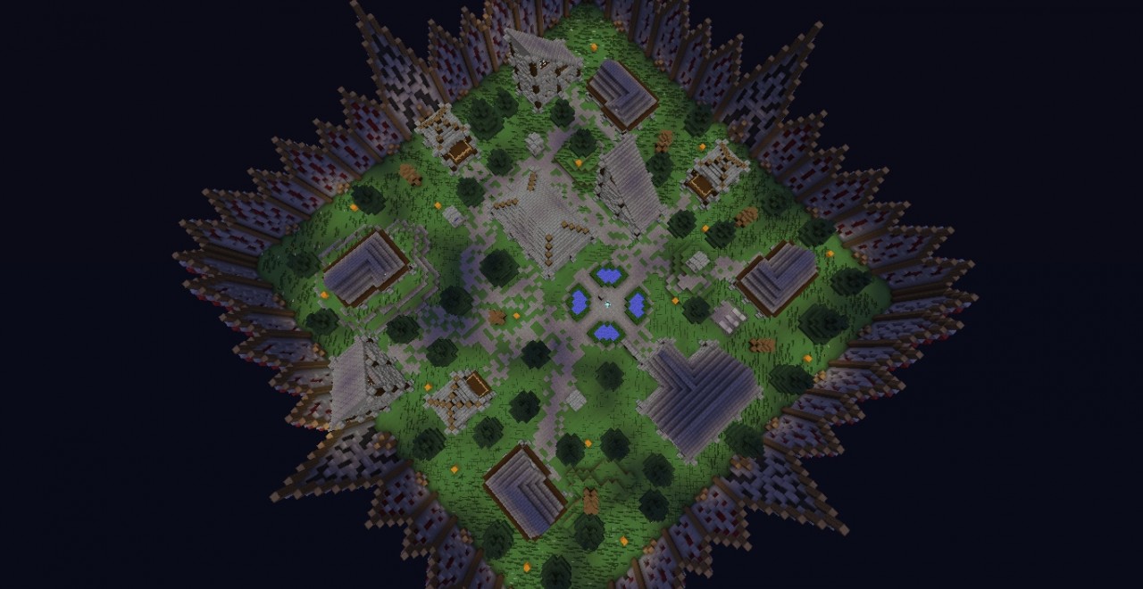 MineCloud Server: Rustic Towny Spawn Minecraft Map