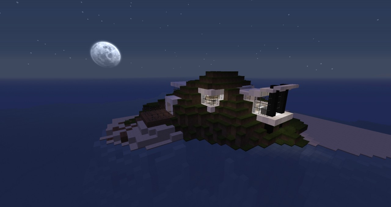 Minecraft modern island house Minecraft Map