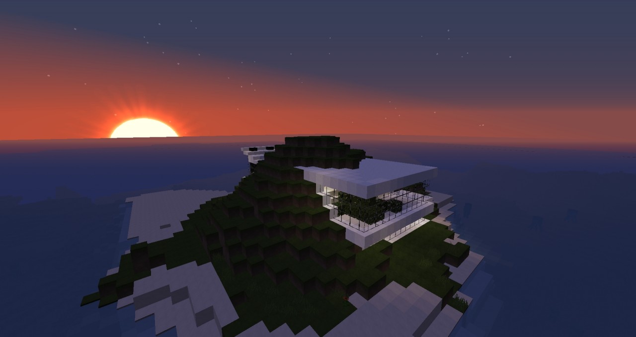 Minecraft modern island house Minecraft Map