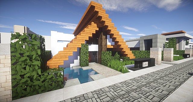 Modern A-Frame Home Minecraft Map