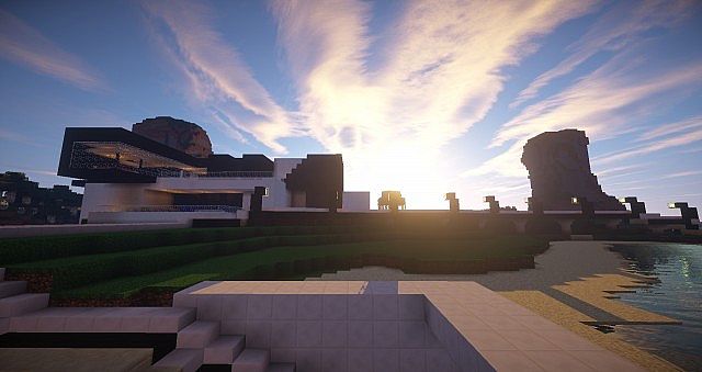 Modern Black & White House Minecraft Map