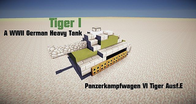 Tiger I WWII German Heavy Tank Minecraft Map