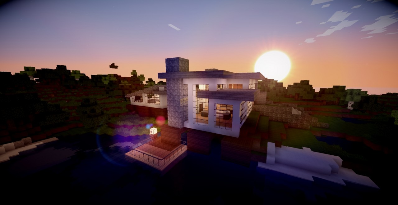 Granite- modern contemporary home Minecraft Map