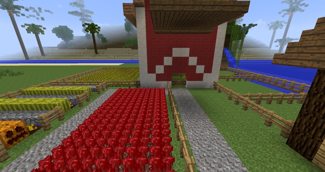 Water Side Farm With Grotto Minecraft Map