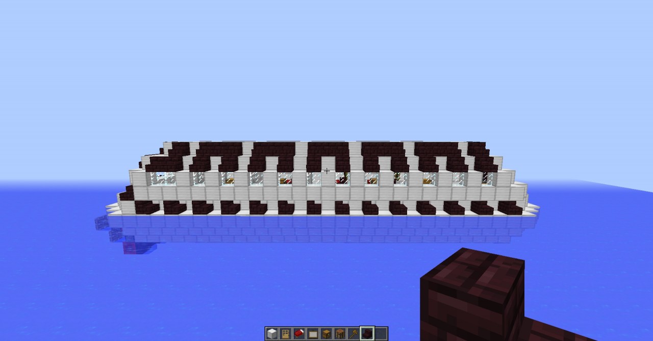 Small cruise ship, WORLD EDIT SCHEMATIC, and WORLD FILE Minecraft Map