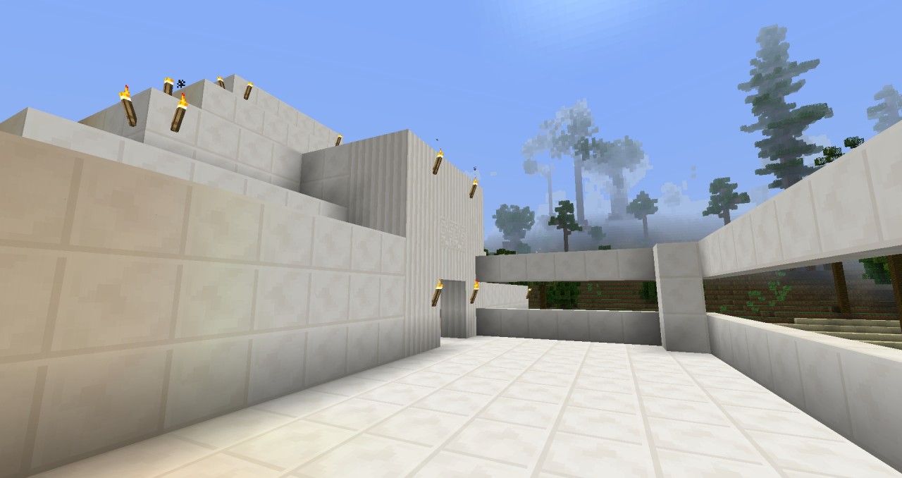 Pyramid With White Tree Minecraft Map