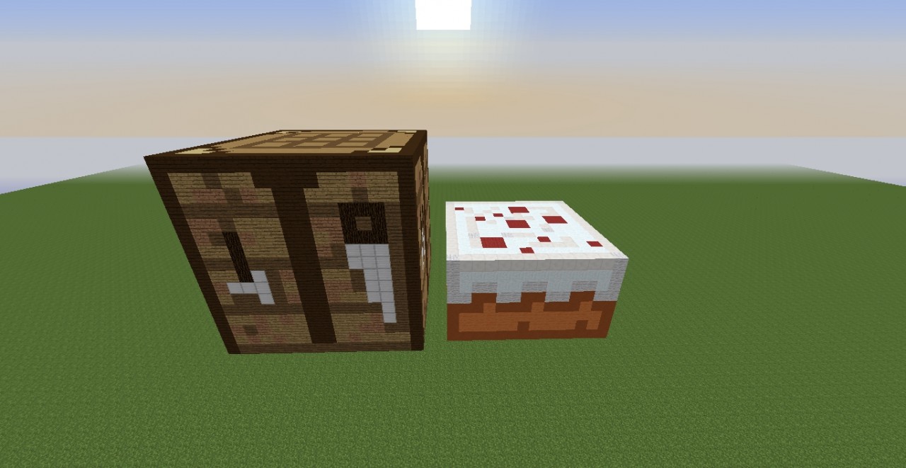Cake full inside & Crafting table Minecraft Map