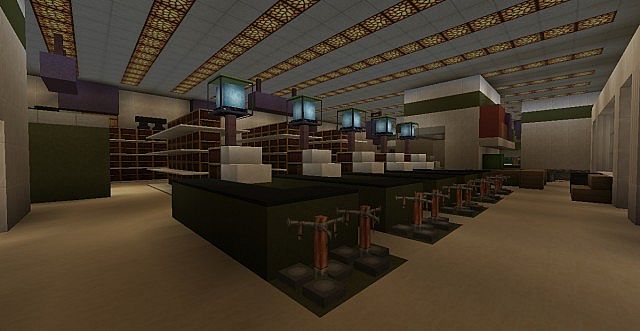 Suburban Strip Mall with Grocery Store Minecraft Map