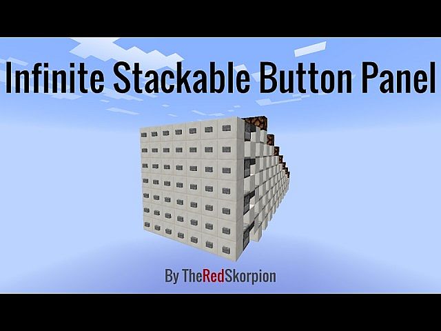 Infinite Stackable Button Panel Minecraft Map