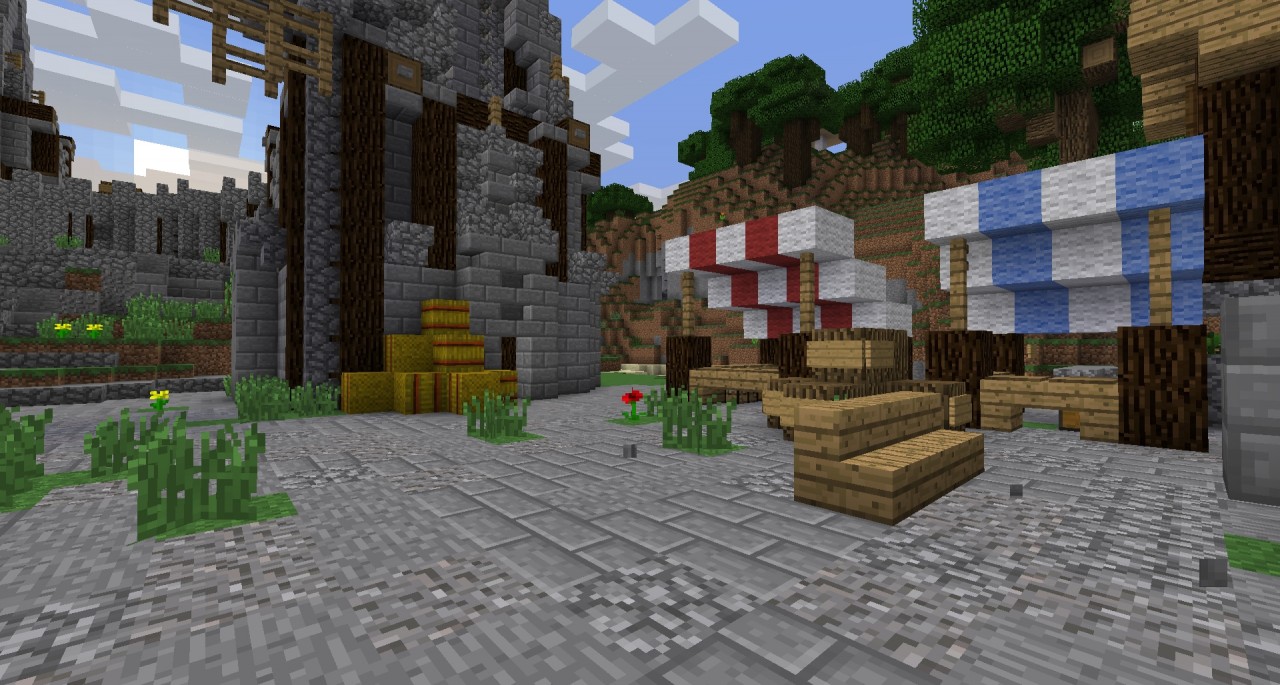 Fire Kingdom Castle and Town Minecraft Map