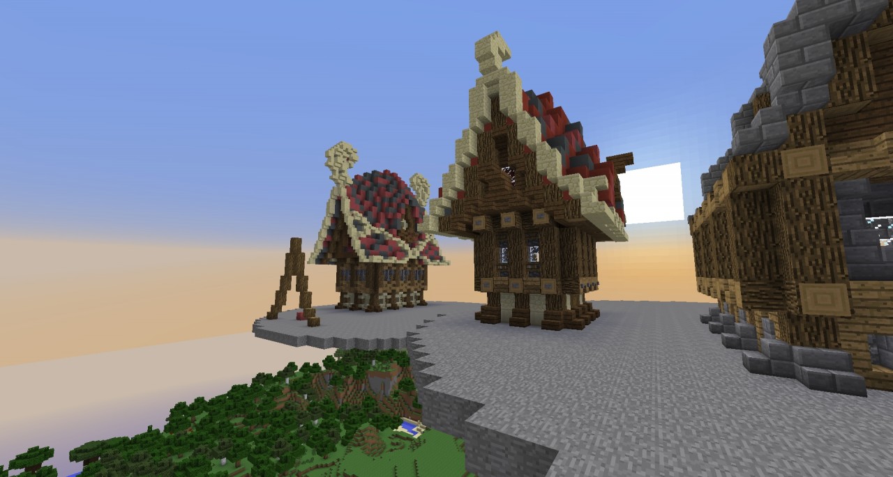 Fire Kingdom Castle and Town Minecraft Map