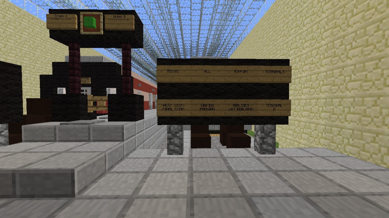 Shuttle Train Station (part of large airport project) Minecraft Map