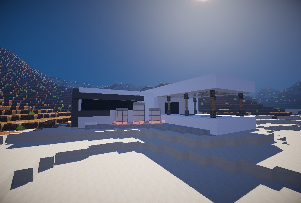 Modern Temple style House Minecraft Map