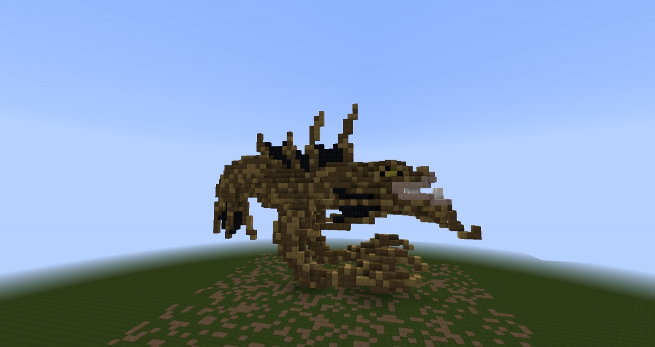 Organics - A giant water lizard pulling a boat Minecraft Map