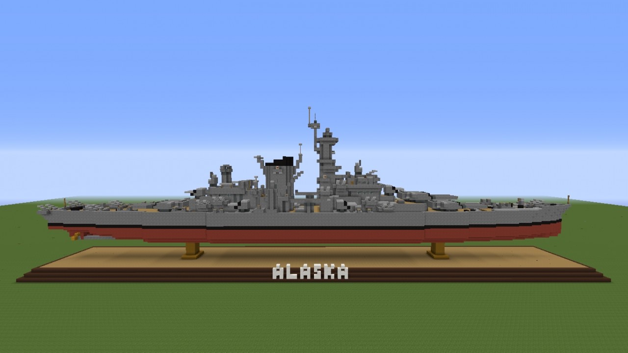 USS Alaska- Large Cruiser Minecraft Map