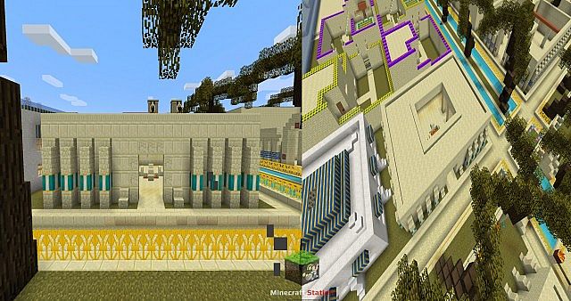 Ancient Egypt 10 Buildings + Wall Minecraft Map