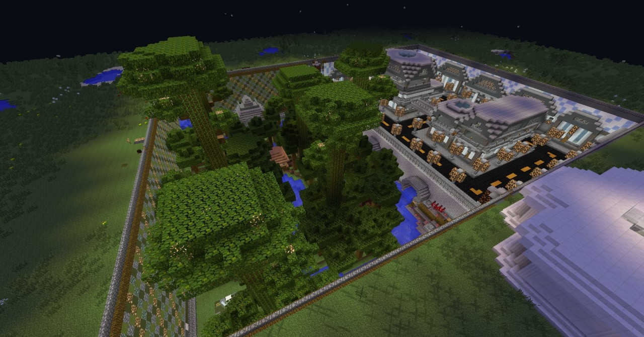 City vs. Jungle PVP Arena Minecraft Map