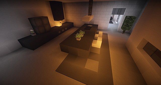 White | Contemporary house Minecraft Map