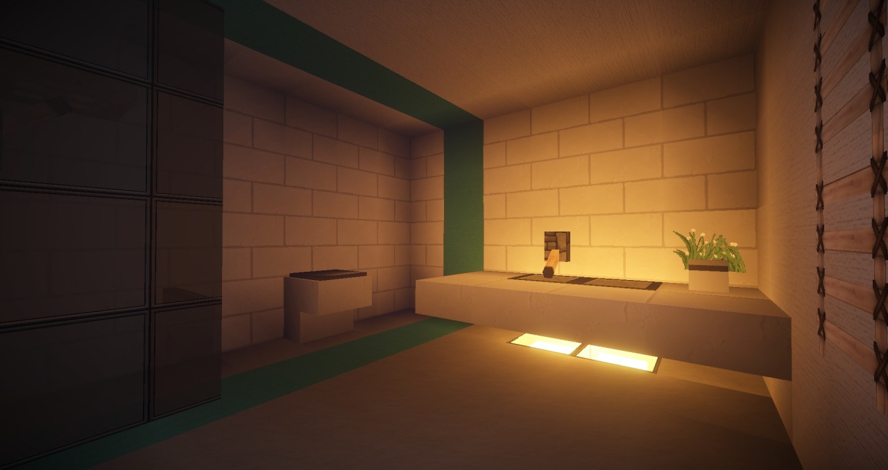 White | Contemporary house Minecraft Map