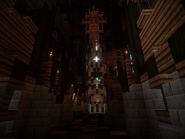 Medieval Cathedral with interiors Minecraft Map