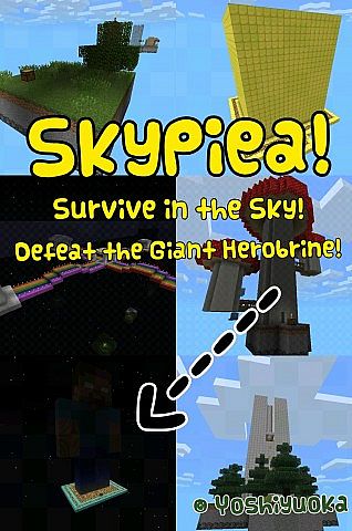 Skypiea - Survive in the Sky! Defeat the Giant Herobrine! Finish 33 in ...