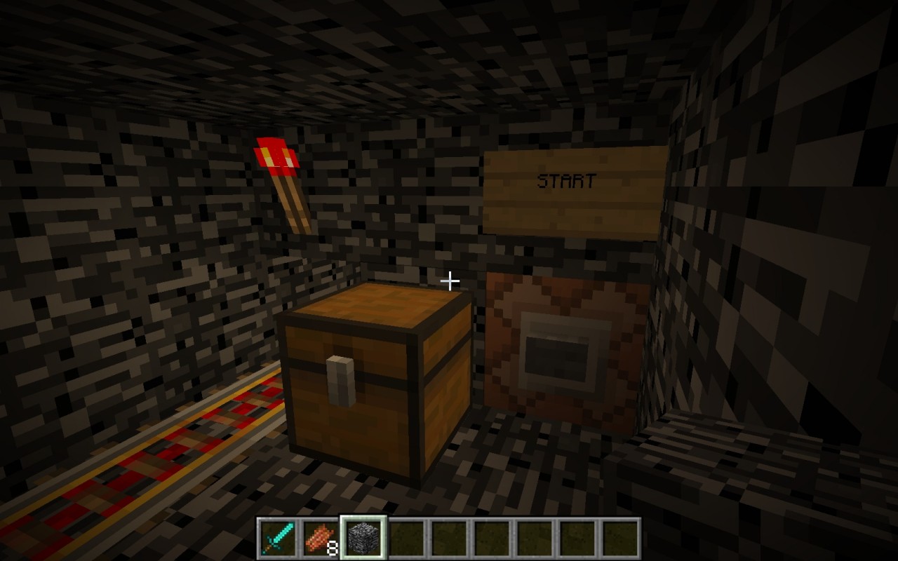 Two-player minecart-spawner game Minecraft Map