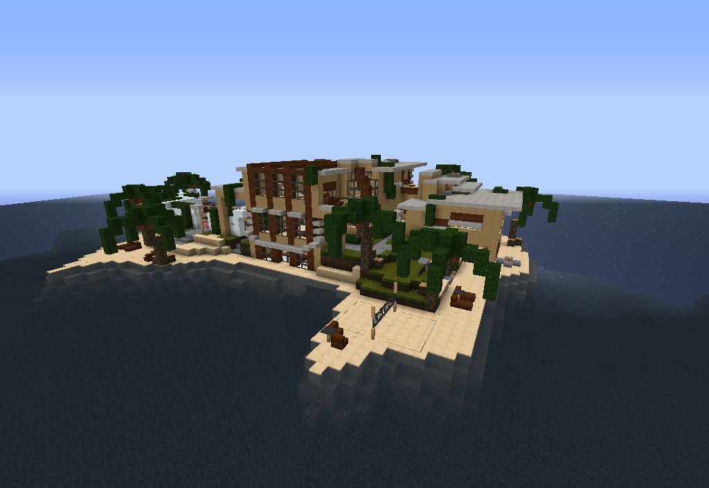Tropical Beach/Island Home Minecraft Map